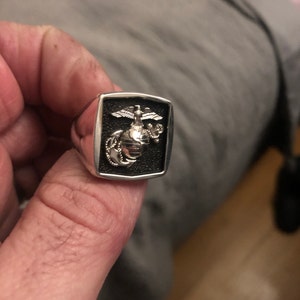 High Definition Solid Gold Marine Corps Ring With 1775 and USMC on the ...