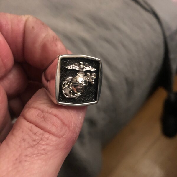 The Marine Corps Ring Rank and Years of Service - Etsy