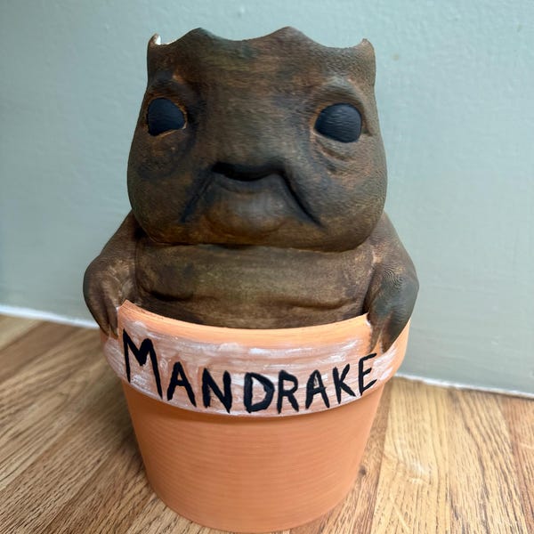 Mandrake 3D Printed Plant Pot Container - H Pot - Wizard Legacy ...