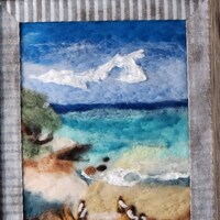 Sheep Felted Painting Kit Landscape Picture Needlepoint - Etsy Canada