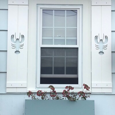 PVC Palm Tree Exterior Shutter: Customize Your Shutter Height - Etsy