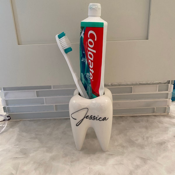 Personalized Ceramic Tooth Planter: Dental Office Decor, Hygienist Gift ...