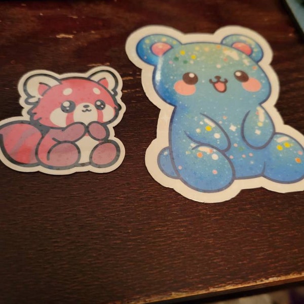 Gummy Bear Stickers or Magnets Super Cute Sparkly Glitter Multiple to ...