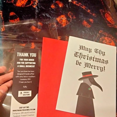 Plague Doctor Christmas Card, Funny Holiday Cards, Merry Christmas ...
