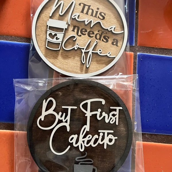 Coffee Bar Signs, Rustic Small Coffee Signs, Coffee Signs, Tiered Tray ...