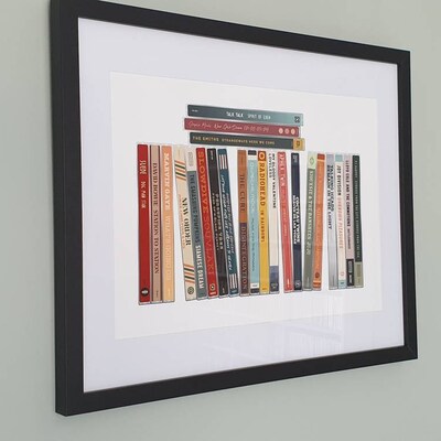 Personalised CD Stack Print, Retro Music Poster, Custom Favourite Song ...