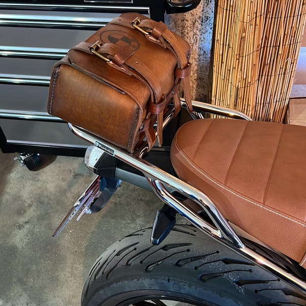 Triumph Bonneville Scrambler Leather Tank Belt Cafe Racer and Scrambler ...