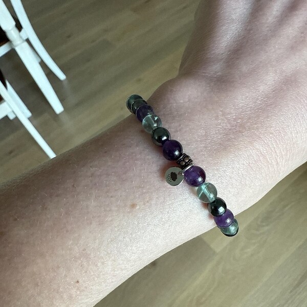 Empath Protection Bracelet | 6mm Gemstone Bracelet | Emotional Support ...