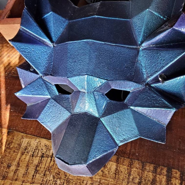 PAPERCRAFT MASK PDF- Diy Masquerade Template - 3D Dragon Costume- Scary ...