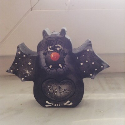 Halloween Decoration Bat Love Chunk With 3D Nose - Etsy