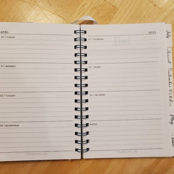 Two Page per Day Daily Planner Printable for A5, Day on 2 Page Planner ...