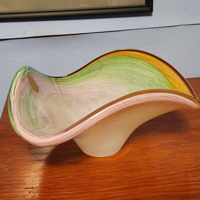 6 Art Glass Holly Leaf and Berries Hand Blown Decorations - Etsy