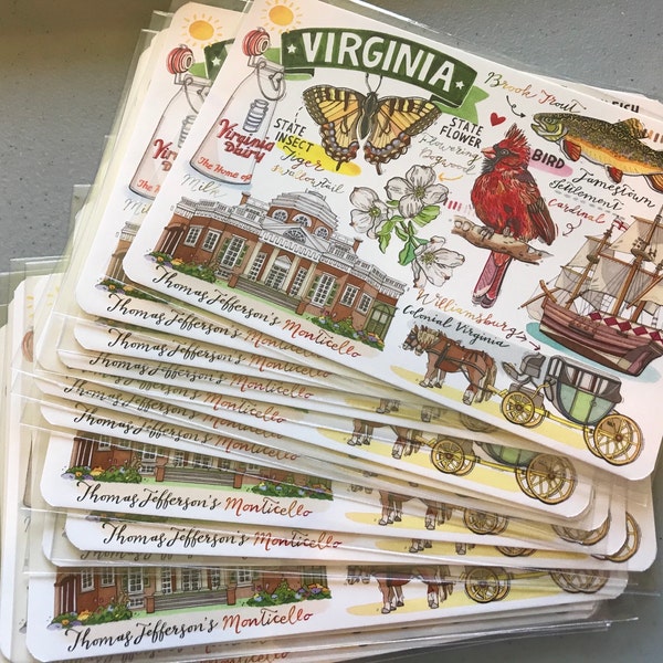 Virginia State Postcard. - Etsy