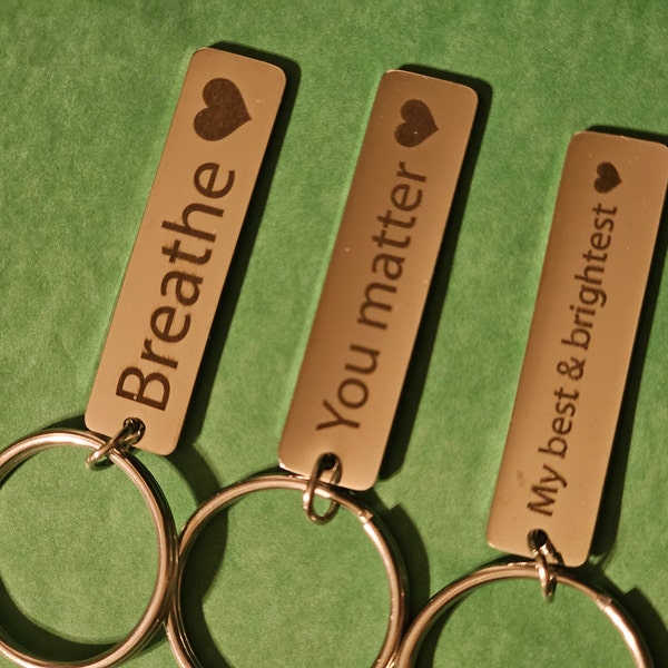 Engraved Keychain - Engravable Keychain - Custom Metal Keychain ...