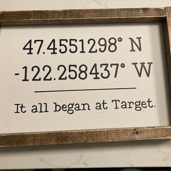 Custom Coordinates Sign, Anniversary Gift, Coordinates Sign - Etsy