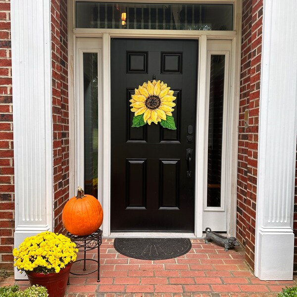 Sunflower, Fall, Autumn, Thanksgiving, Maple Leaf, Door Hanger, Spring ...