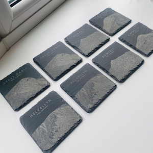 Scotland Highest Mountains Contours Set of 6 Slate Coasters - Etsy UK