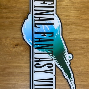 Final Fantasy 7 Logo Wall Decor Cloud Strife Sephiroth FF7 Logo FFVII ...