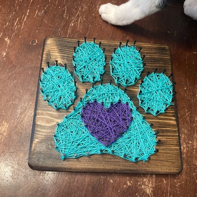 DIY 7x7 Paw Print String Art Kit - Etsy