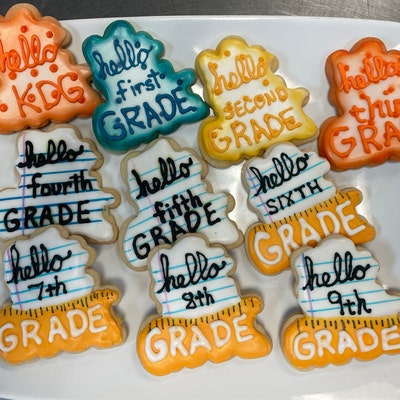 Hello Grade Cookie Cutter. Back to School Cookie Cutter. - Etsy