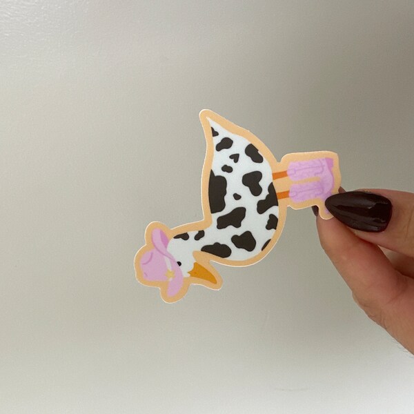 Pink Cowgirl Duck Sticker - Etsy