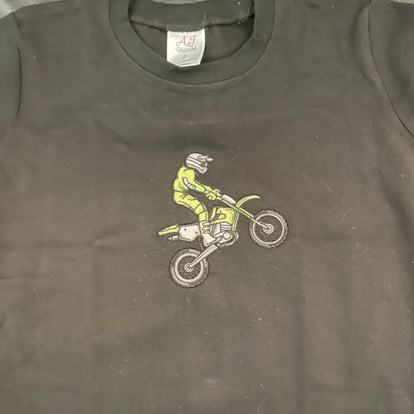 Motocross Rider - Machine Embroidery Design. Dirt Bike Embroidery ...