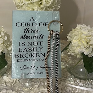 Ecclesiastes 4:12, A Cord of Three Strands, Wedding Unity Cords, Unity ...