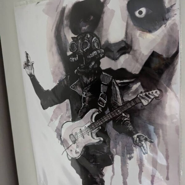 Nameless Ghoul From the Band Ghost Ink and Water Color Digital Print - Etsy