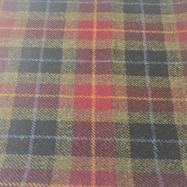 Harris Tweed Fabric Autumn Check Green Black Deep Rust Wool Suitable ...