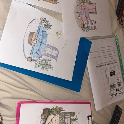 50 Page Cozy Interior Spaces Coloring Book Childrens Adult Volume 1 8 ...