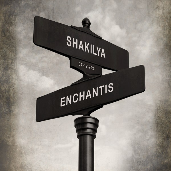 Lovers Crossroads Sign | Street Sign | Personalized With Couple's Name ...