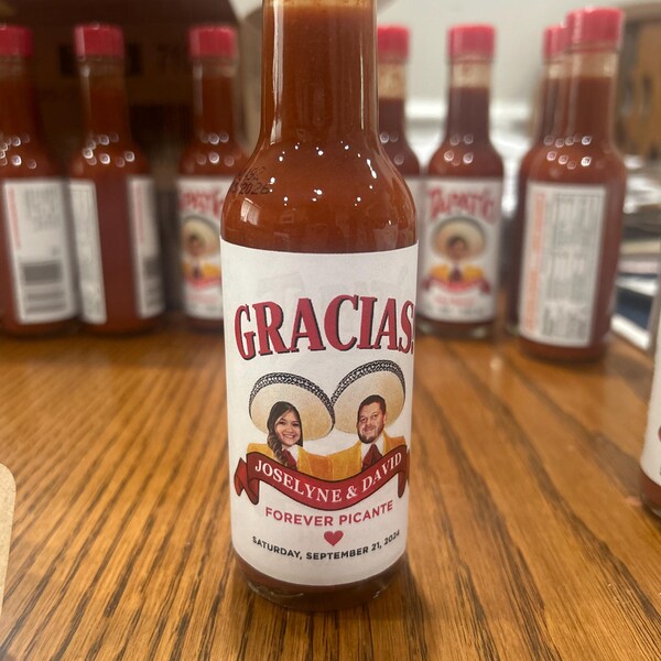 Personalized Photo Hot Sauce Labels for Hot Sauce or Spice Bottle ...
