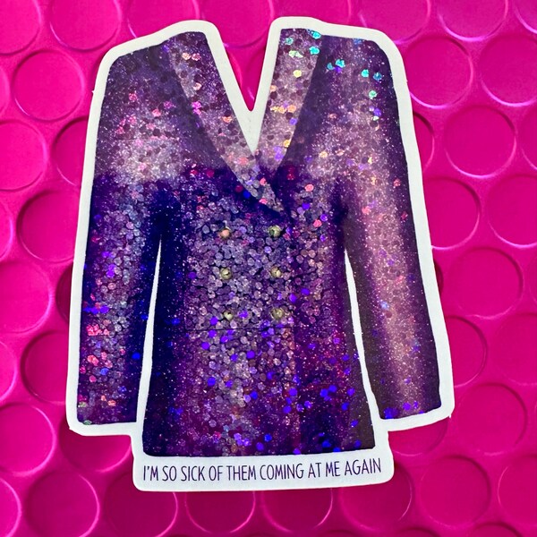 Red Glitter Coat Sticker, I Remember It All Too Well Tour Sticker - Etsy