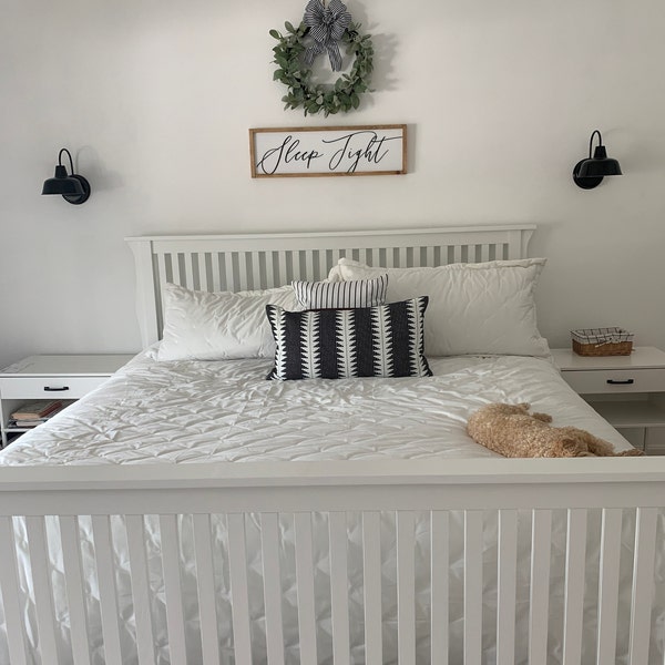 Sleep Tight | Bedroom Sign | Cuddle Sign | Gift for Her | Above Bed ...