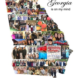 Custom Made Washington State Map Photo Collage Travel | Etsy