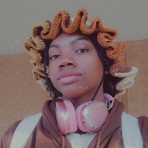 Crochet Ruffle Edge Hat crochet Ruffled Hat Summer Hat Ruffle Hat Brown ...