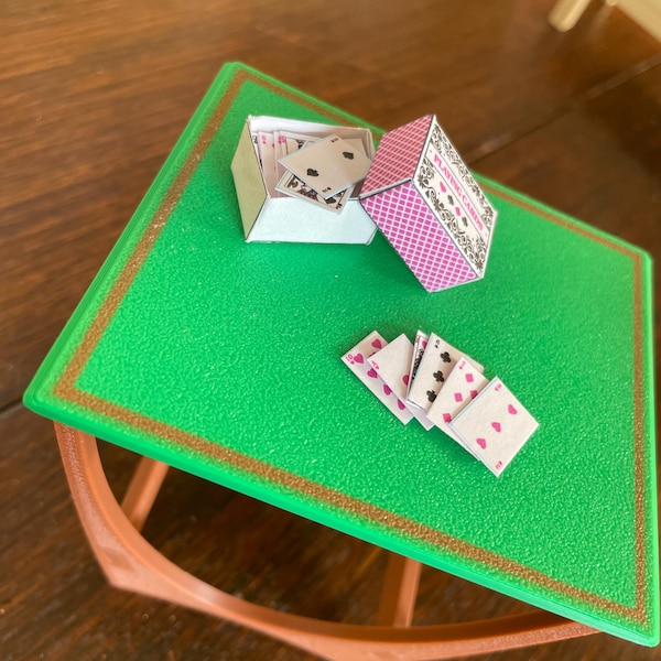 Printable Miniature Playing Cards: Dollhouse Casino Deck (PDF) - Etsy