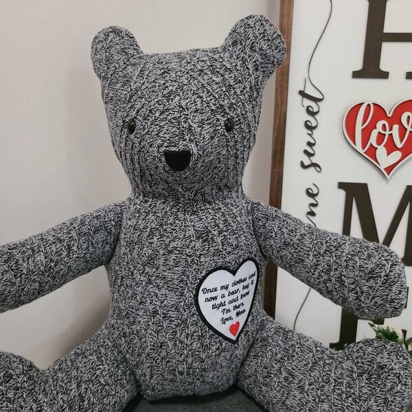 Memory Bear With Vest - Etsy