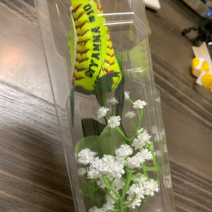 Softball Roses Arrangement Softball Flowers Bouquet | Etsy