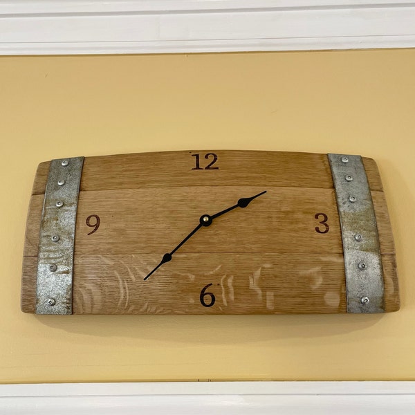 Custom Wine Barrel Stave Clock - Etsy