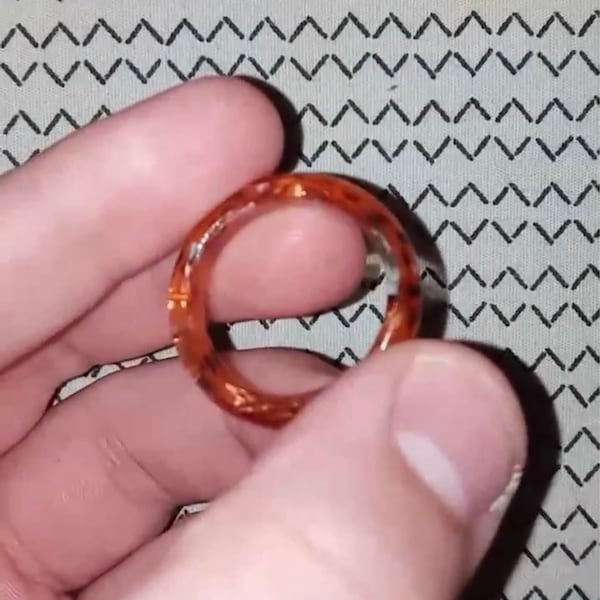Orange Tiger Lily Ring Eco Resin Ring Delicate Ring Nature Rings Dried ...