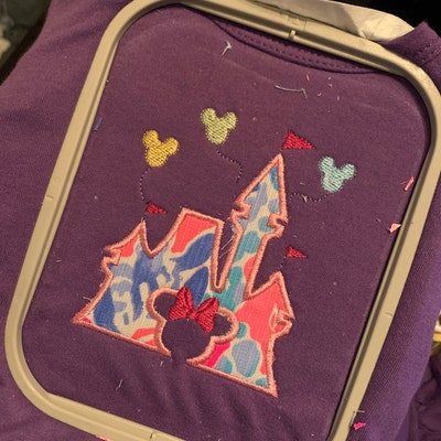 Character Inspired Miss Mouse Castle Embroidery Applique Design - Etsy