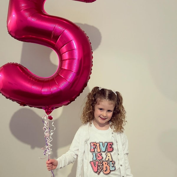 Kids 5th Birthday Tshirt, Girls 5 Birthday T-shirt, Five is A Vibe, I ... Kids 5th Birthday Tshirt, Girls 5 Birthday T-shirt, Five is A Vibe, I ...