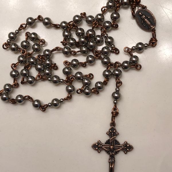Unbreakable Catholic Rosary, Stainless Steel Beads Rosary, Large Heavy ...