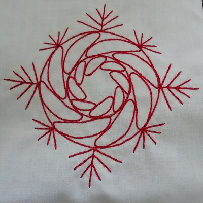 Snowflakes Redwork Embroidery Machine Designs 10 Patterns 2 Sizes Each ...