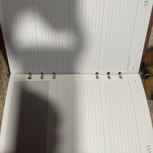 Lined Notes PRINTED Planner Inserts & Agenda Refill A5 / Personal ...