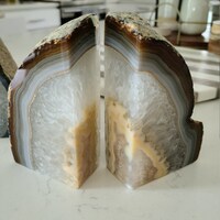 Geode Book End Natural Agate Bookend Pair 1 to 3 Lb Geode Bookend Home ...
