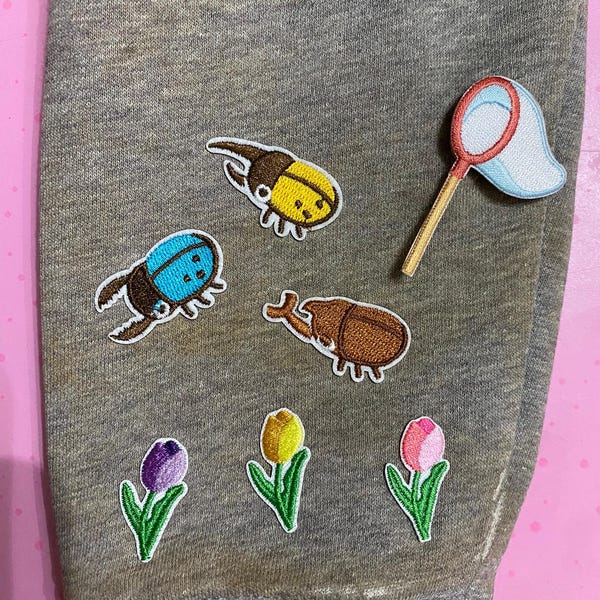 Tiny Beetle Patch, Unicorn Beetle Patch, Iron on Patch, Embroidered ...