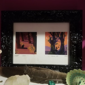 Ornate Black Lacquer Picture Frame Vintage Victorian Gothic Style A4 A3 ...