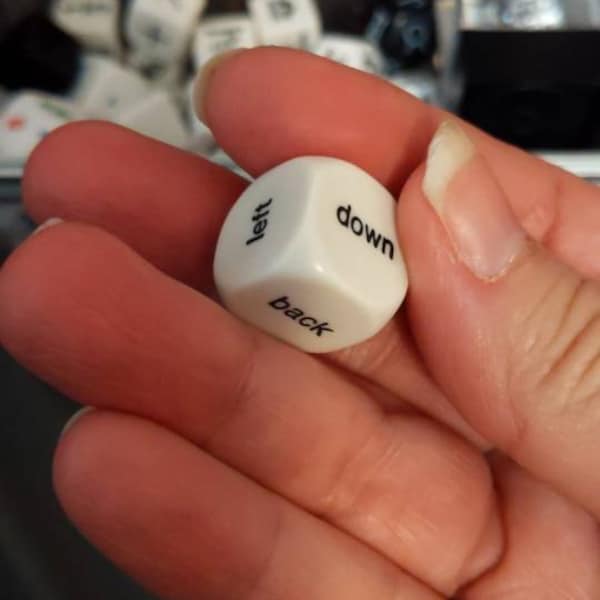 16mm D6 Random Direction Dice - White With Black - RPG Tool Tabletop ...